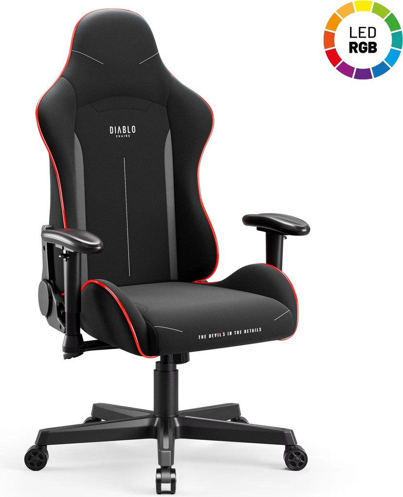 Herní židle LED RGB, černá: Diablo X-Starter