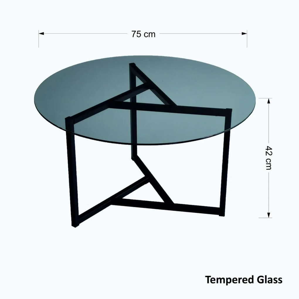 Konferenční stolek Sloan 75 cm černý