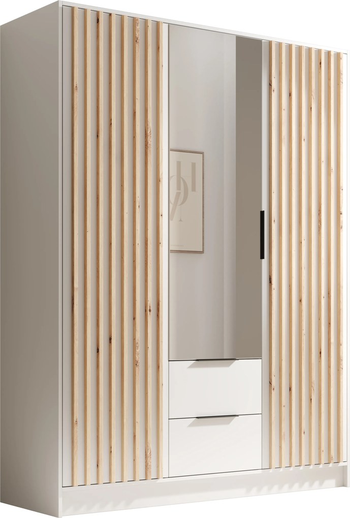 ADRK Furniture Skříň Neri 150 se zrcadly W-NER-150-W