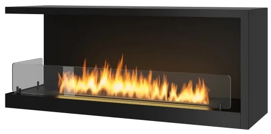 InFire - Rohový BIO krb 110x45 cm 3kW černá