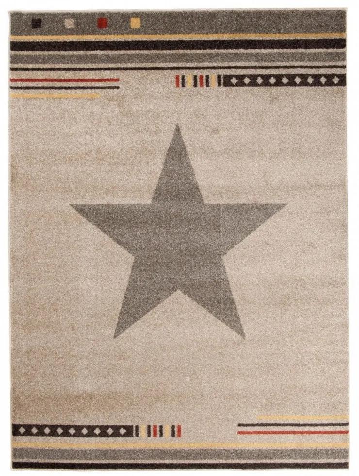 Kusový koberec Hvězda béžový 2, Velikosti 160x220cm