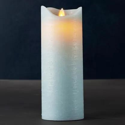 Vosková LED svíčka exclusive, 20 cm, modrá