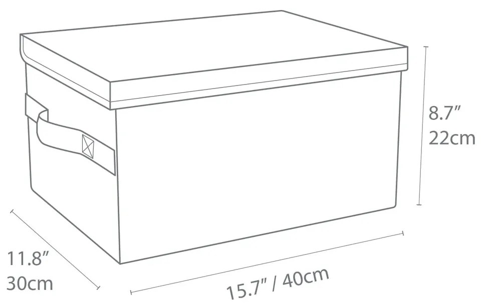 Modrý úložný box Bigso Box of Sweden Wanda, 30 x 20 cm