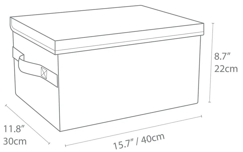 Šedý úložný box Bigso Box of Sweden Wanda, 30 x 20 cm
