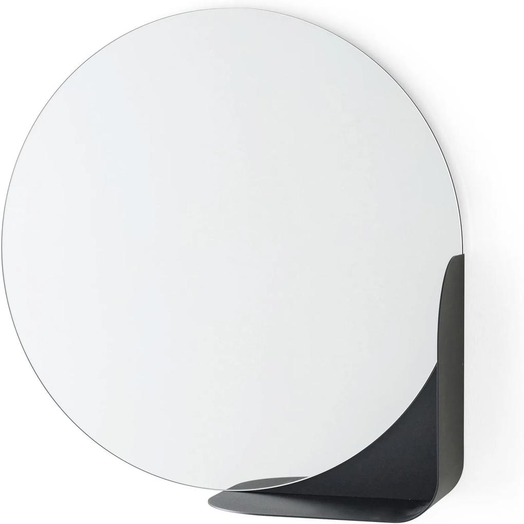 Calligaris Zrcadlo Virgola Rozměr: 60 x 16 x 60 cm, Materiál: Matná černá