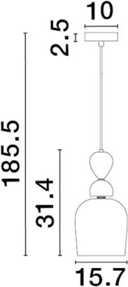 Závěsné svítidlo NOVA LUCE MURANO E14 9009234 bez žárovky