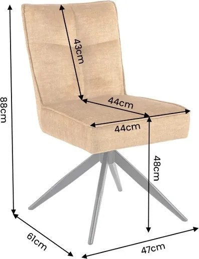 Designová otočná židle Narayan hořčicový samet