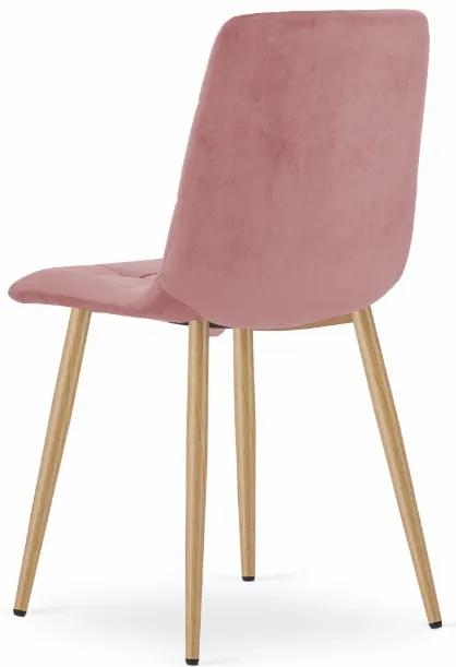 Sametová židle BEOGRAD růžová