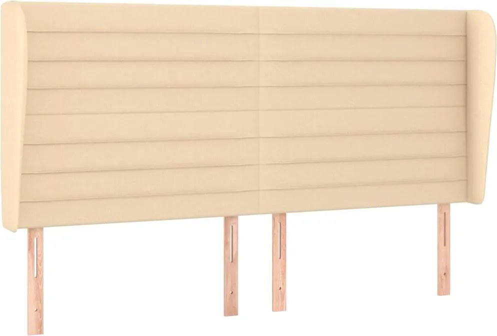 Box spring postel s matrací krémová 200x200 cm textil 3128074