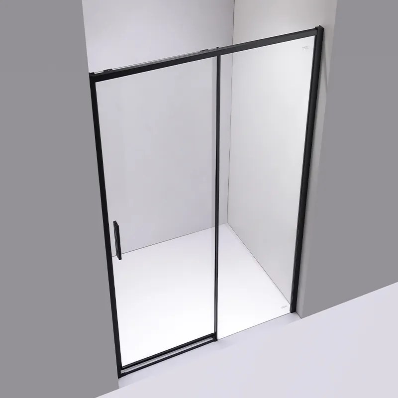 BPS-koupelny Posuvné sprchové dveře PD-NOB HYD-5172 110 cm černá/transparent pro instalaci do niky - bez vaničky