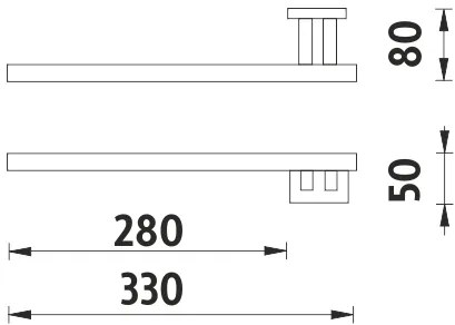 Nimco Držák na ručníky levý do zdi KE 22060L-26