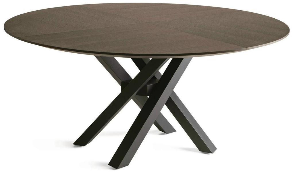 RIFLESSI - Stůl SHANGAI se dřevěnou kruhovou deskou (30mm)