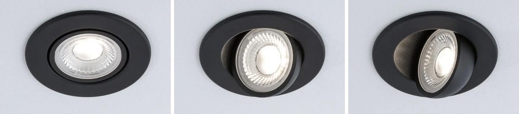 P 92413 LED vestavné svítidlo Zina IP65 5W / 8W 230V stmívatelné 2700 - 4000K černá mat - PAULMANN