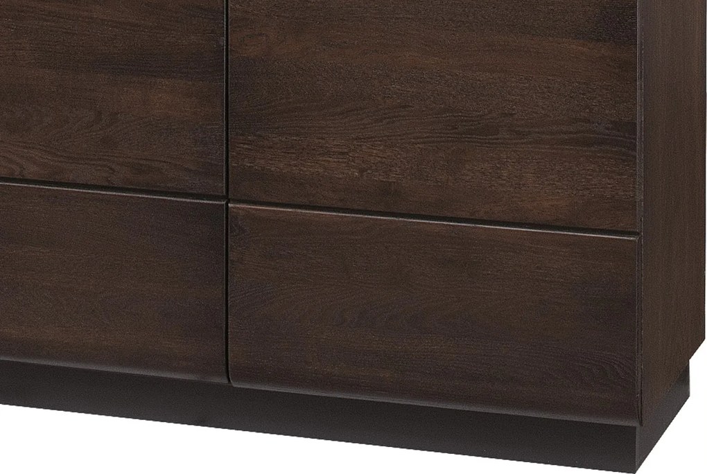 Komoda Porti 45 160 cm z masivu dub čokoládový