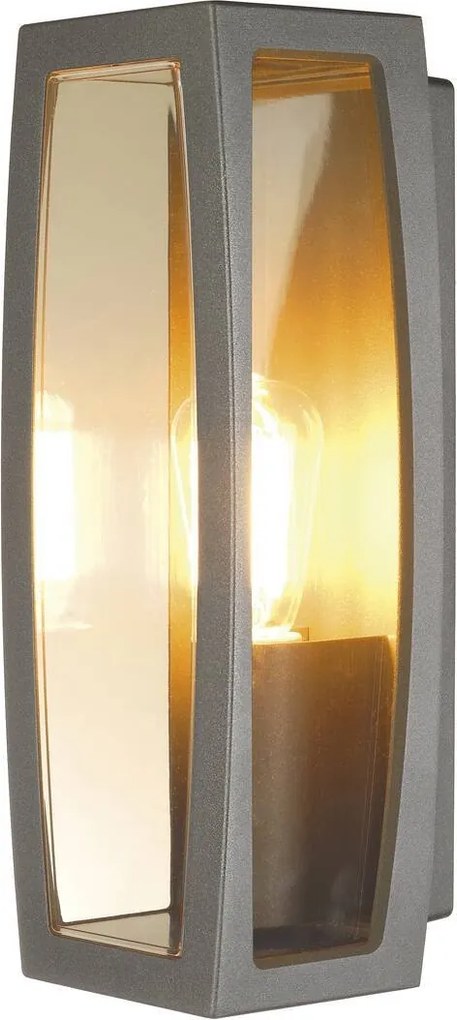 LA 230655 Venkovní svítidlo MERIDIAN BOX, antracit, E27, max. 25 W, průsvitný plast - BIG WHITE (SLV)