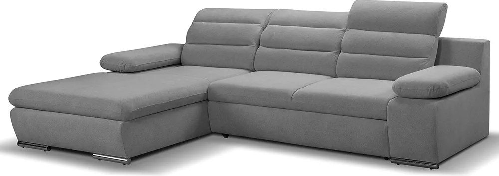 Sedací souprava GRECO MINI | 185x278 cm | 83 středně šedá | rozkládací + úložný prostor | VÝPRODEJ Z PRODEJNY