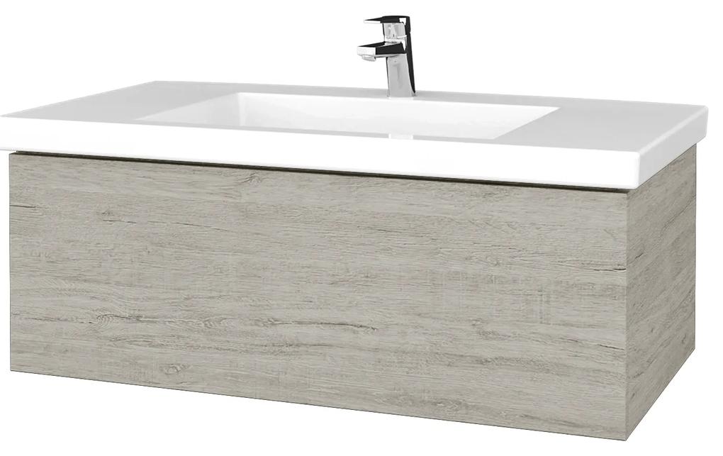 Dřevojas Koupelnová skříňka VARIANTE SZZ 100 Varianta: N01 Bílá lesk / N07 Stone