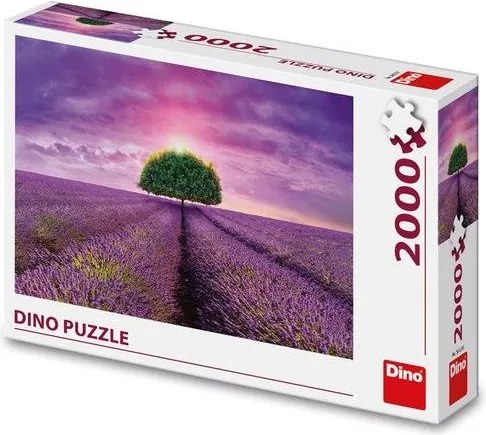 Puzzle dino levandulové pole