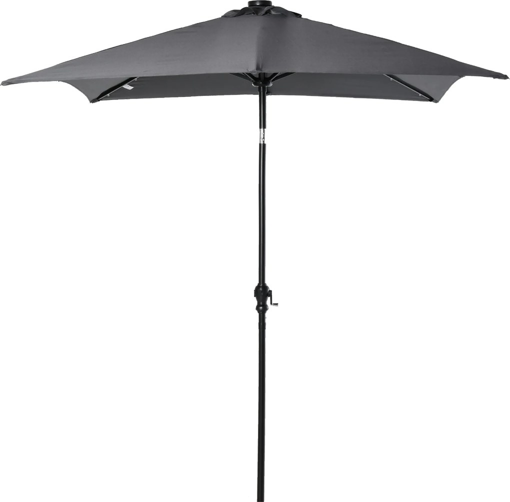 Zahradní deštník Outsunny 268x205x248 cm s LED solárními světly a naklápěcí střechou, ocelová konstrukce a klička pro terasu | Aosom
