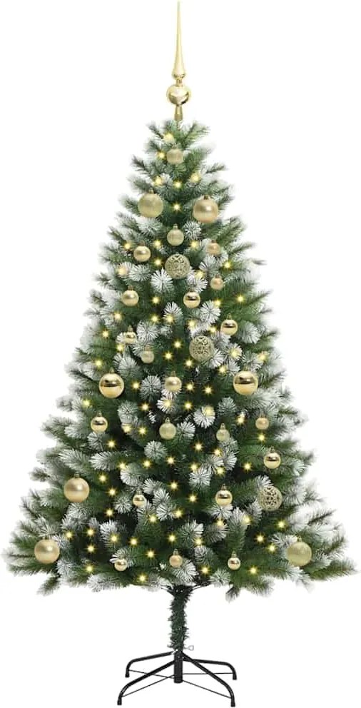 Umělý vánoční stromeček s umělým sněhem 150 LED Teplá bílá 3395437