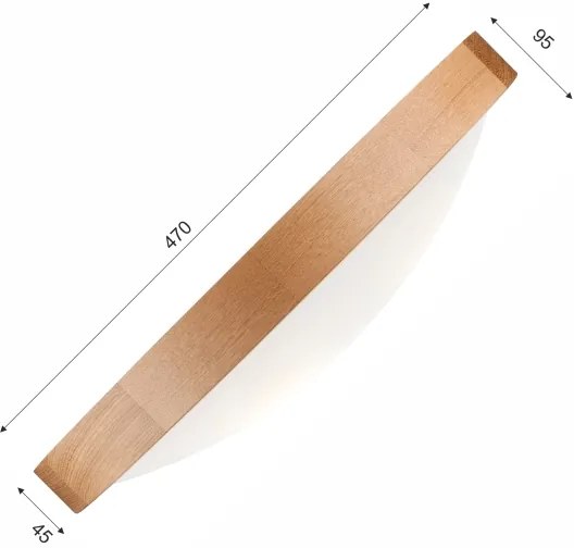 Brilagi - LED Stropní svítidlo CARVALHO SLIM 3xE27/60W/230V dub pr. 47 cm