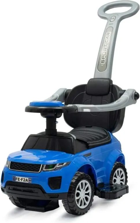 Dětské hrající odrážedlo s vodící tyčí SUV 3v1 Baby Mix Prime modré
