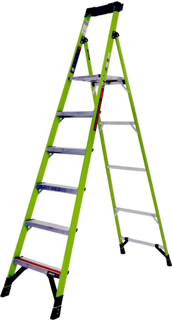 Little Giant MightyLite – lehké sklolaminátové schůdky s plošinou, M4–M8 Model: 5, počet schodů/výška plošiny: 3 / 86 cm