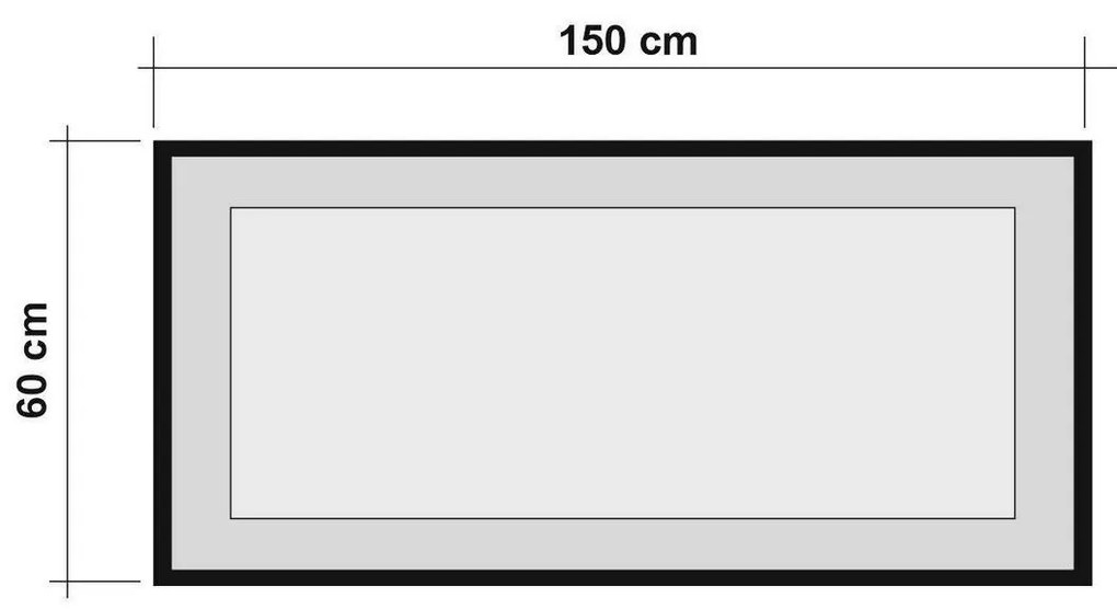 Zrcadlo Idea Black and Atlantic Pine, 150 cm, L
