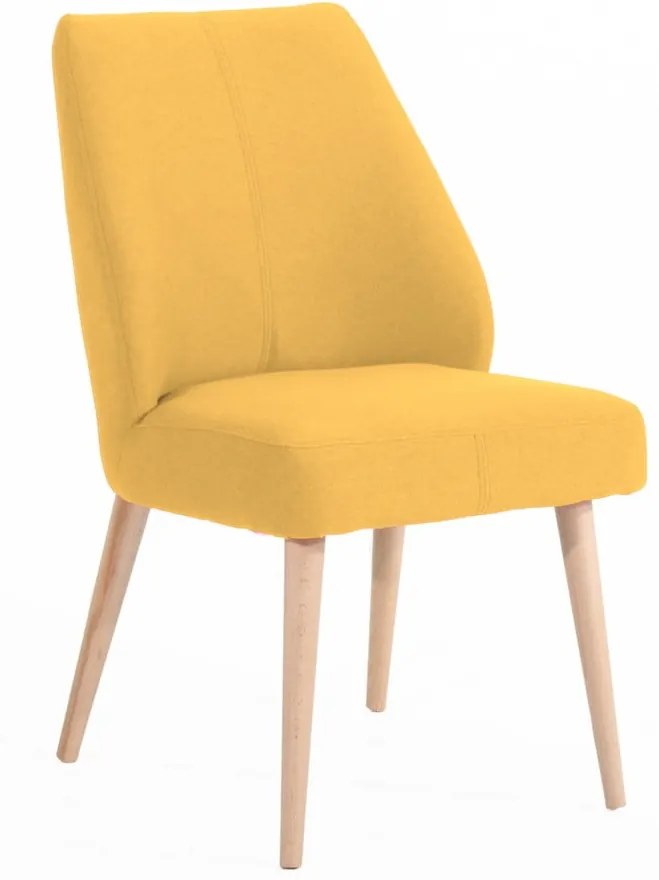Světle žlutá čalouněná židle Max Winzer Todd