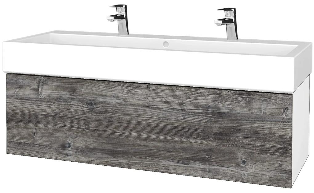 Dřevojas Koupelnová skříňka VARIANTE SZZ 120 Varianta: N01 Bílá lesk / M05 Béžová mat