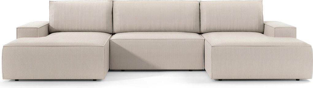 PCo Rohová sedací souprava FARO U1, 358 cm Barva látky: Světle šedá (Poso 110), Roh pohovky: Levý roh