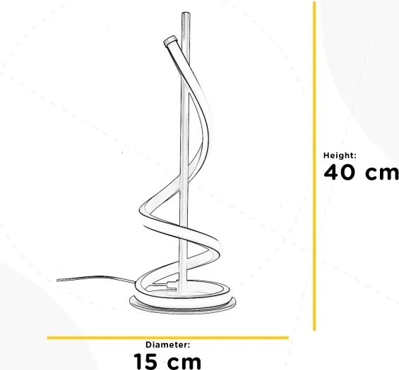 ONLI - LED Stolní lampa TWIST LED/12W/230V 4000K 40 cm černá