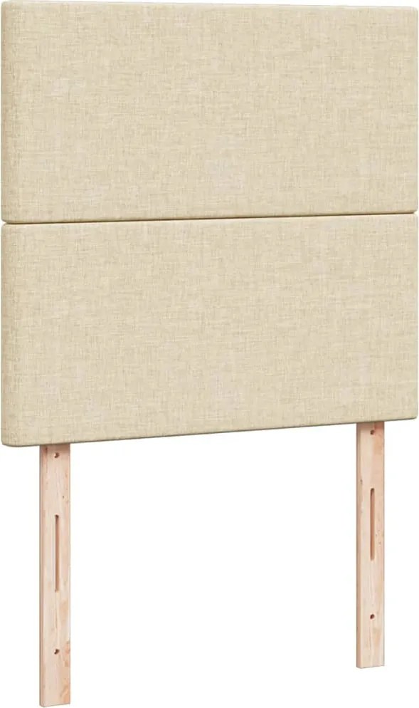 Box spring postel s matrací krémová 90x200 cm textil 3291161