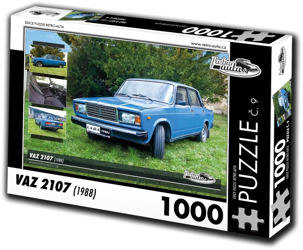 Retro-auta puzzle č. 9 vaz 2107 (1988) 1000 dílků