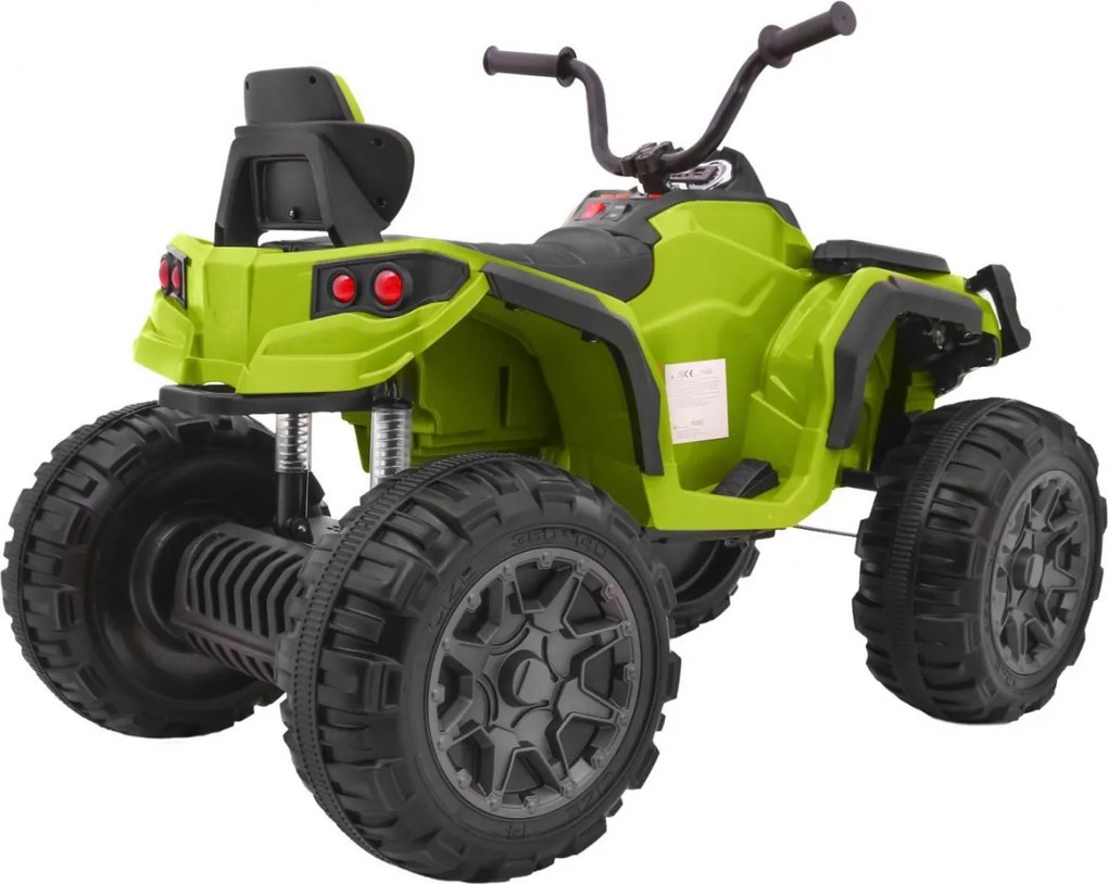 Ramiz Dětská čtyřkolka ATV 2,4 GHz na baterie zelená + dálkové ovládání + EVA kola + MP3 rádio + pomalý start