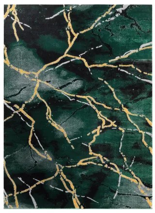 koberec EMERALD výhradní 1018 glamour, stylový mramor lahvově zelená velikost 140x190 cm | krásné koberce cz