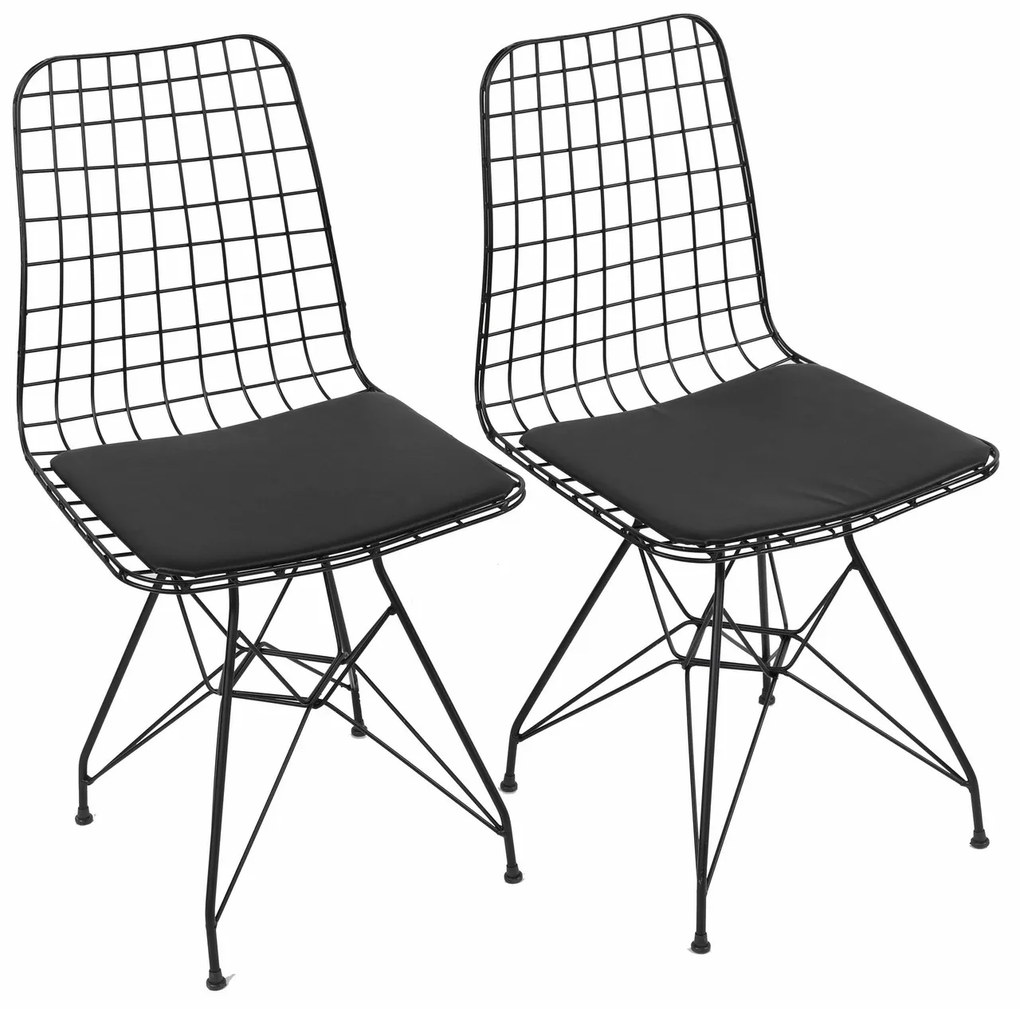 KALUNE DESIGN Set 2 kovových židlí MINDERLI 562PSD1105