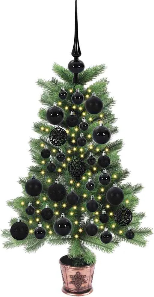 Vánoční stromeček s 150 LED diodami s stojanem Zelená 65 cm PE 3396292