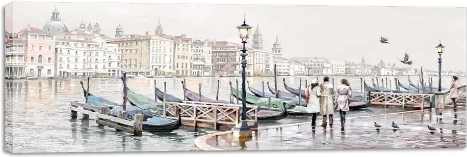 Styler Obraz na plátně - Benátská gondola 45x140 cm