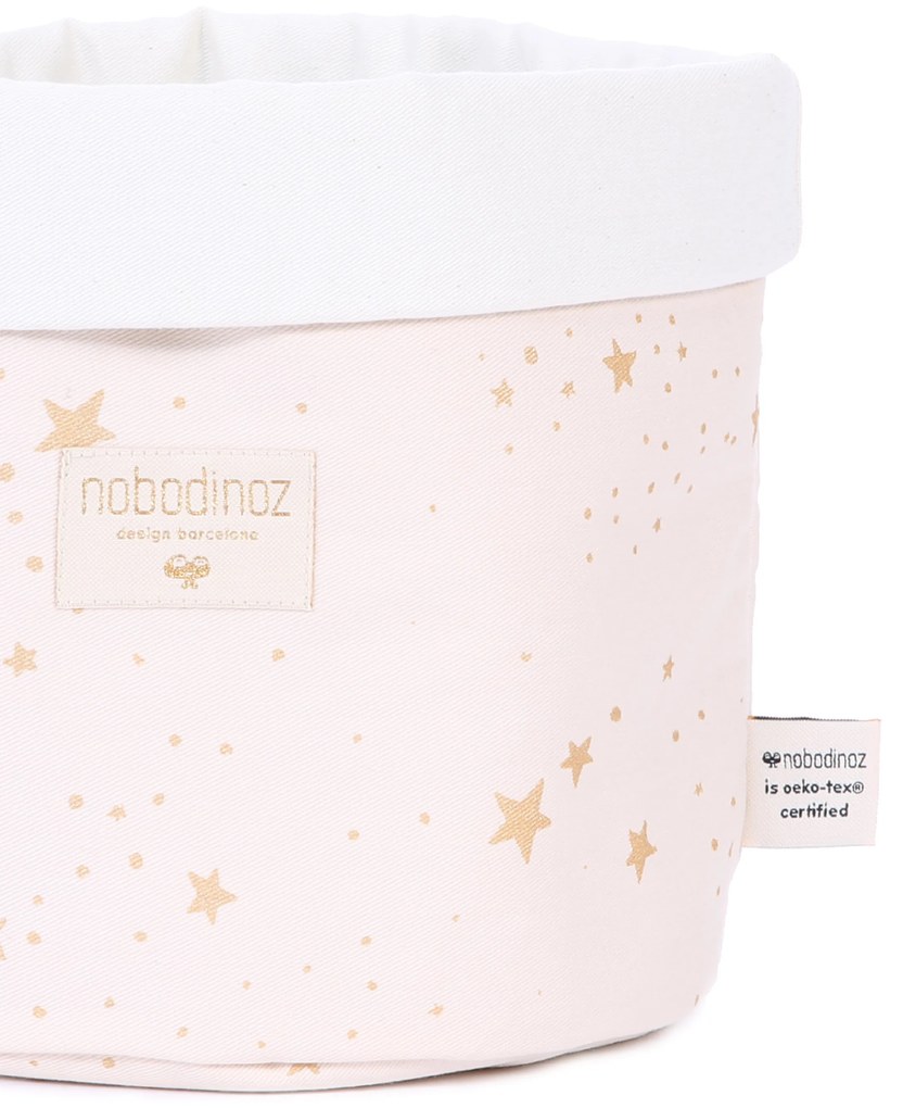 Nobodinoz Košík Panda střední Gold Stella Dream Pink