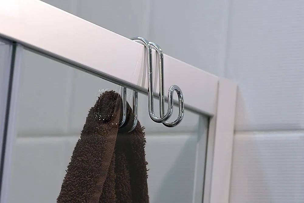 Aqualine Aqualine, dvojitý závěsný háček na sprchové zástěny, 37030
