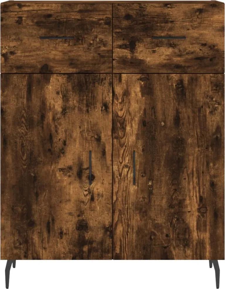 vidaXL Skříň highboard 69,5 x 34 x 180 cm kompozitní dřevo [3198164] Barva: bílá s vysokým leskem
