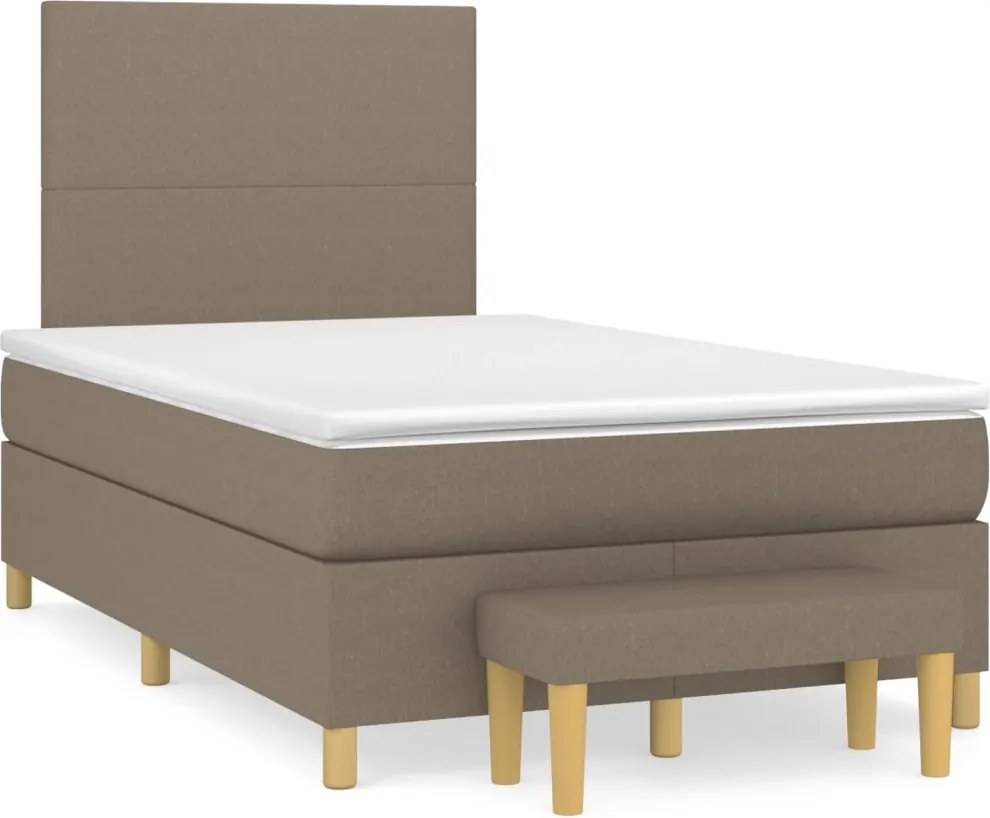 Box spring postel s matrací taupe 120x190 cm textil 3270394