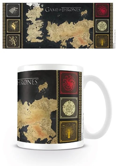 Hrnek Hra o Trůny (Game of Thrones) - mapa