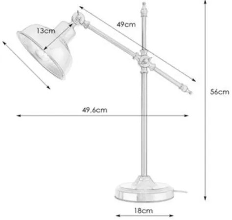 Markslöjd 108116 - Stolní lampa GRIMSTAD 1xE27/60W/230V