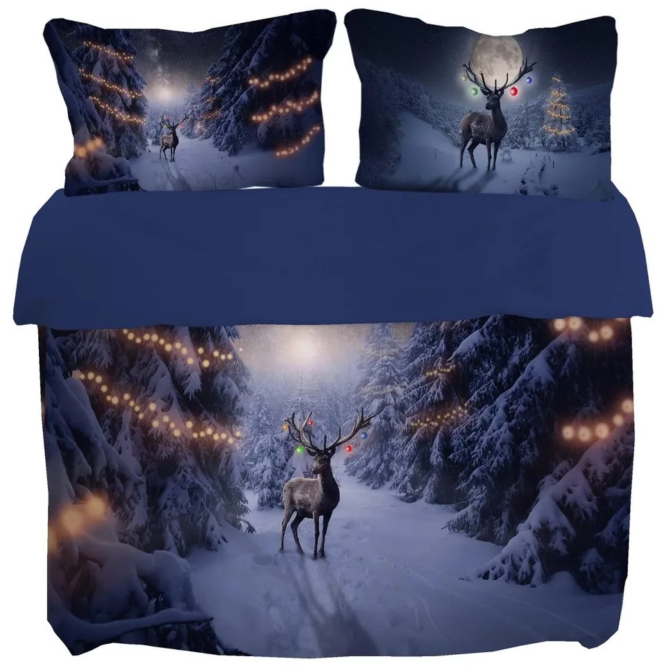 3D Italské povlečení 100% bavlna Deer - 140x220 / 70x90 cm