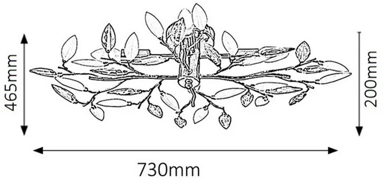 Rabalux LILIAN stropní lustr 4x40W/E14/IP20, barva chromu