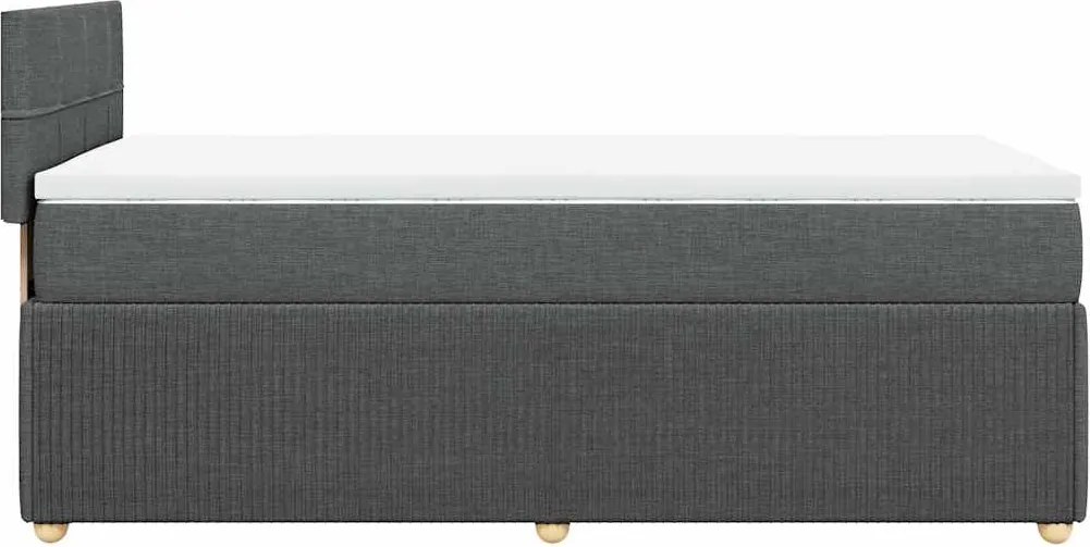 Box spring postel s matrací tmavě šedá 90x200 cm textil 3287340