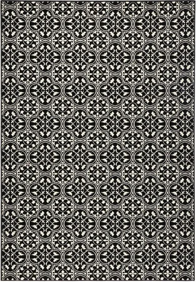 Černý běhoun Hanse Home Gloria Pattern, 80 x 200 cm