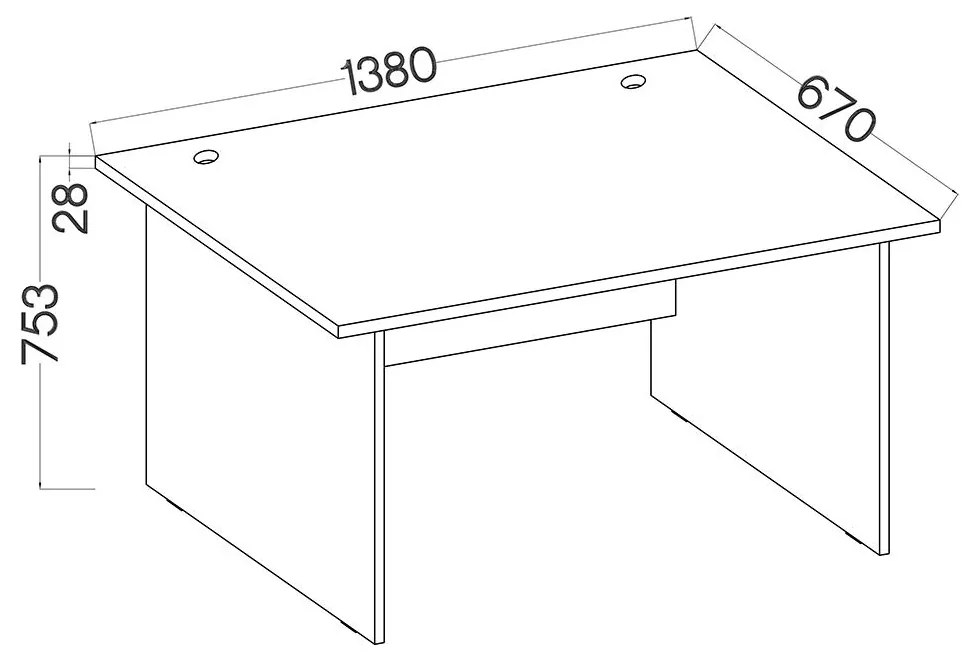 MELTA | psací stůl AR170 | 138 cm | artisan